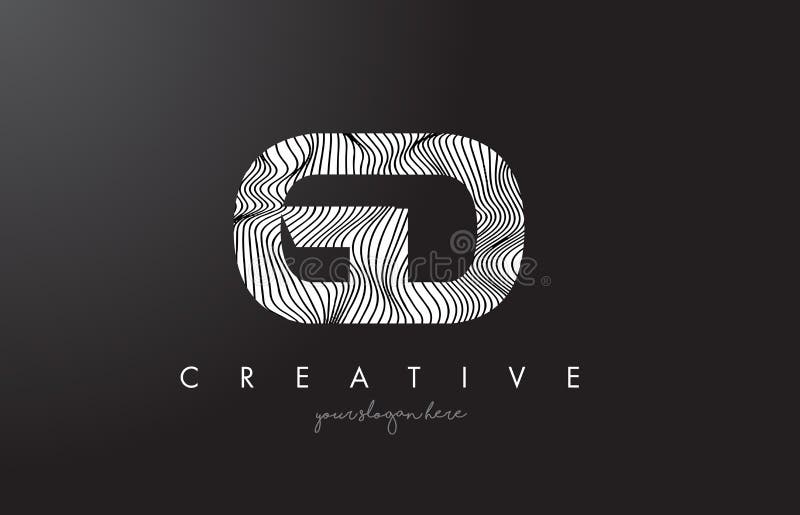 GD G D Letter Logo with Zebra Lines Texture Design Vector. Stock Vector ...