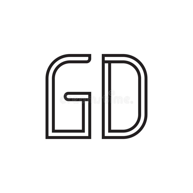 Gd Initial Letter Vector Logo Icon Stock Vector - Illustration of sign ...