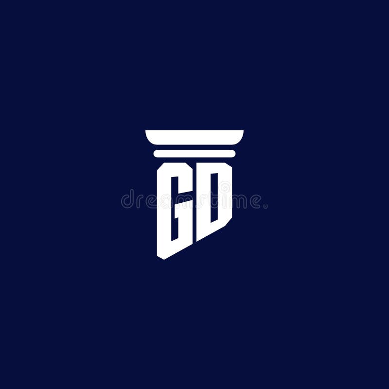 GD Initial Monogram Logo Design for Law Firm Stock Vector ...