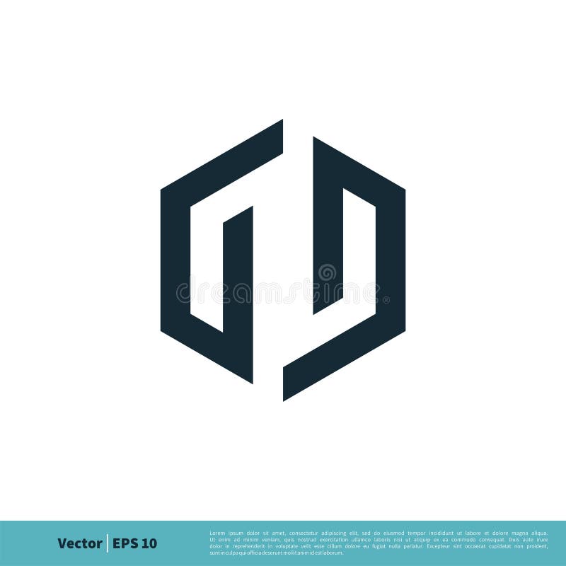 GD Letter Hexagon Shape Icon Logo Vector Template Illustration Design ...