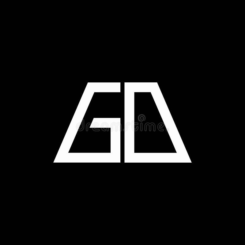 GD Logo Abstract Monogram Isolated on Black Background Stock Vector ...