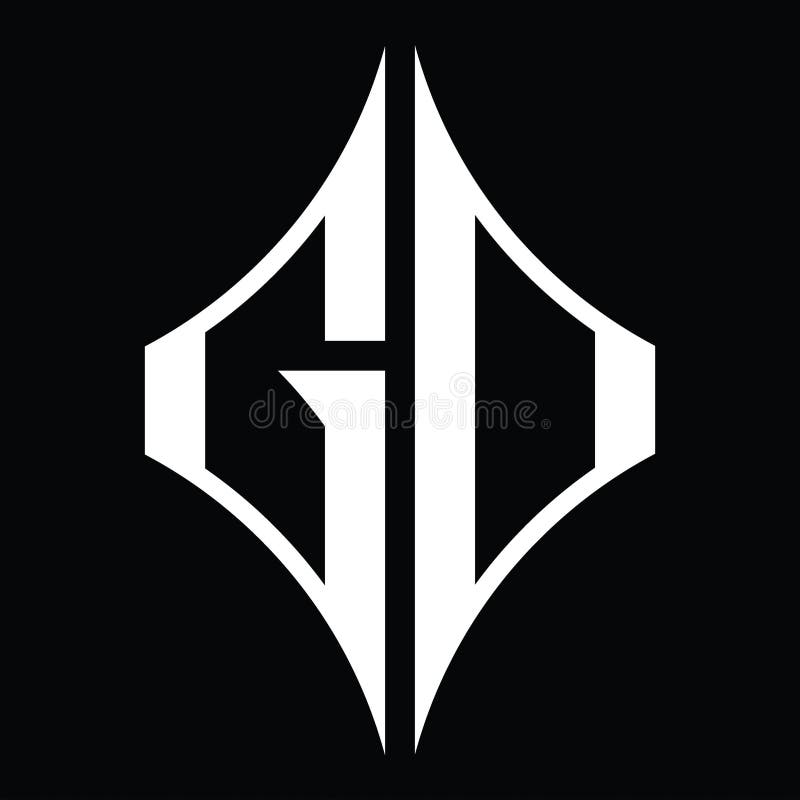 GD Logo Monogram with Diamond Shape Design Template Stock Vector ...