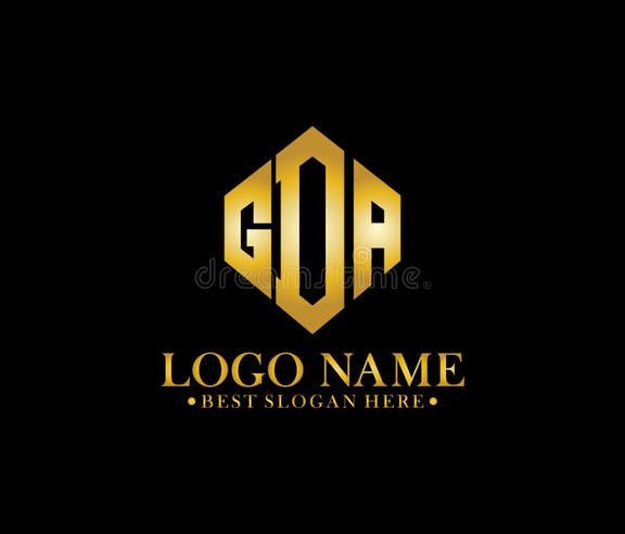 GDA Diamond Alphabet Logo Design Concept Stock Vector - Illustration of ...