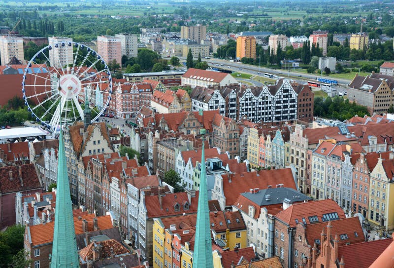 Gdansk city view stock photo. Image of buildings, europe - 63506276