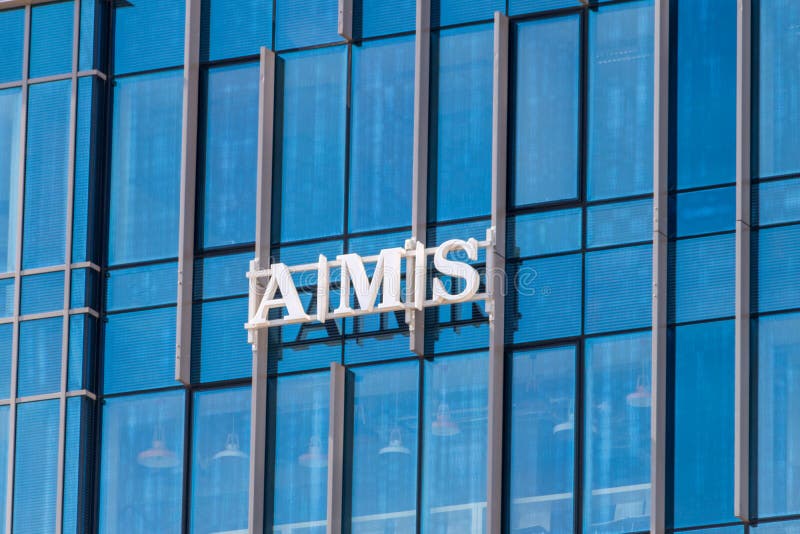 Logo and sign of AMS editorial stock photo. Image of company - 247053413