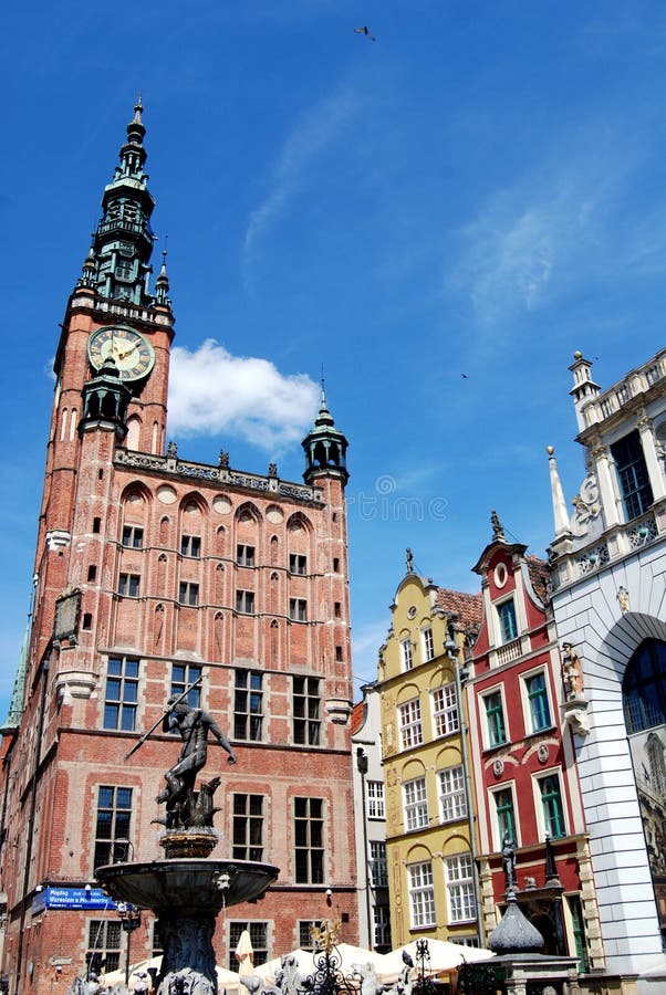 Gdansk, Poland: Ratusz (Town Hall) and Clocktower Editorial Image ...