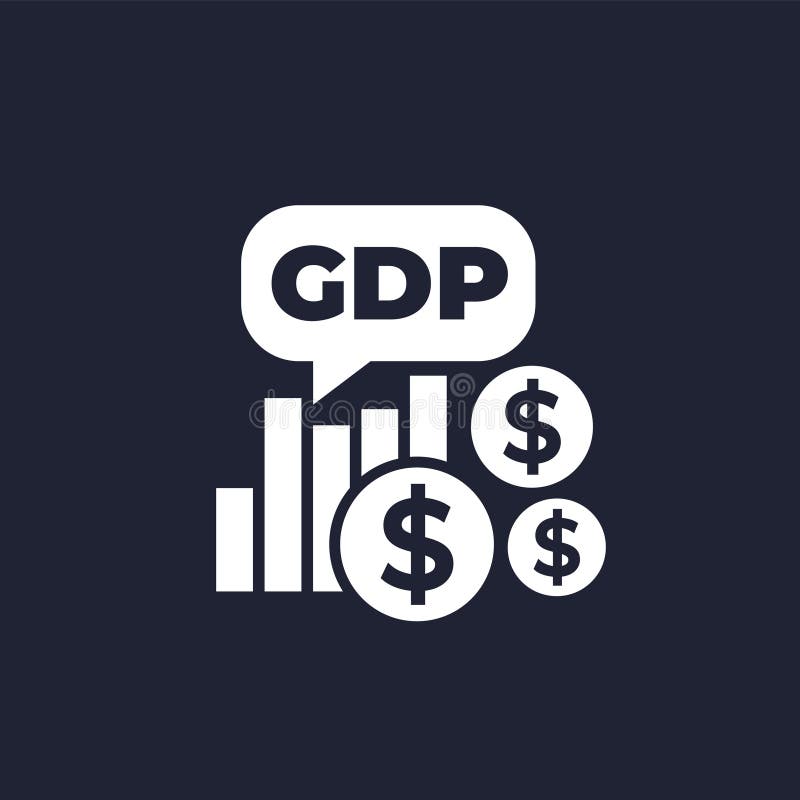 GDP Vector Icon, Gross Domestic Product Stock Illustration ...