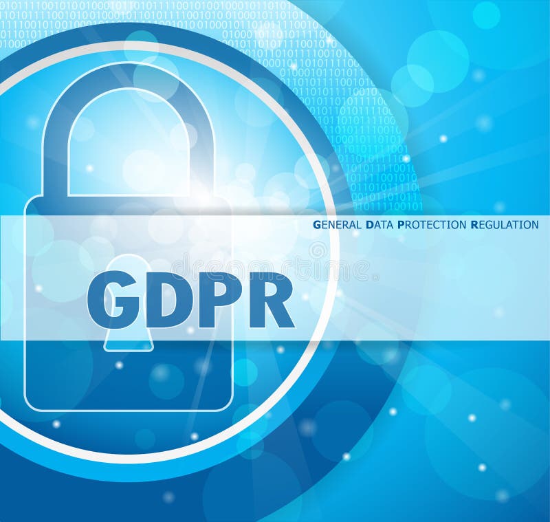 GDPR Abstract Background Template with Circles. Stock Vector ...