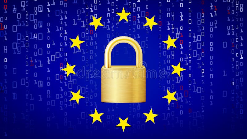 GDPR Background Vector. Padlock. Security Technology. General Data ...