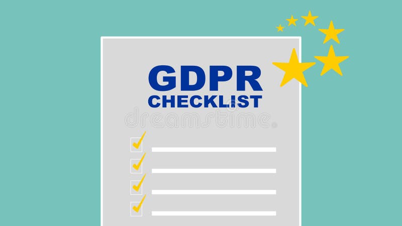 GDPR Checklist Vector stock vector. Illustration of communication ...