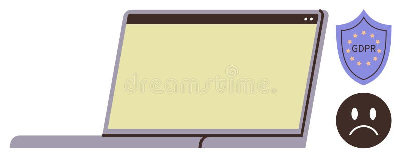 GDPR Compliance Challenges Highlighted by Laptop and Security Symbols ...