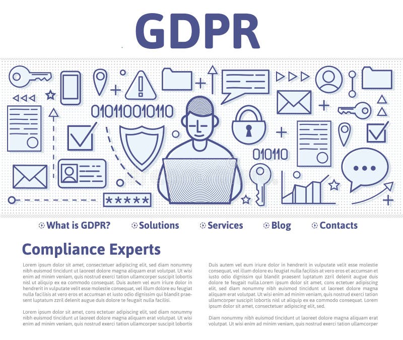 GDPR Concept Illustration. General Data Protection Regulation ...