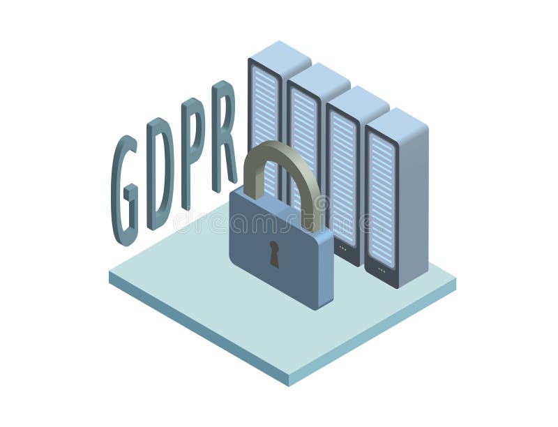 GDPR, Concept Isometric Illustration. General Data Protection ...