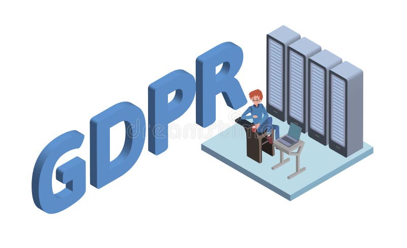 GDPR Concept Isometric Illustration. General Data Protection Regulation ...