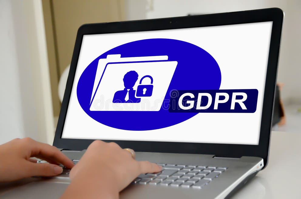 Gdpr Concept on a Laptop Screen Stock Image - Image of internet, secure ...