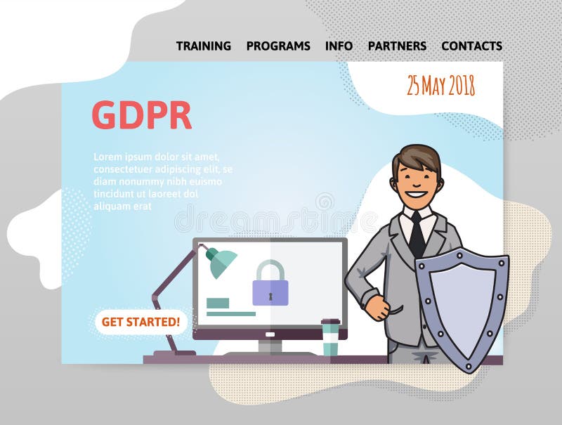 GDPR Concept. Vector Illustration. General Data Protection Regulation ...