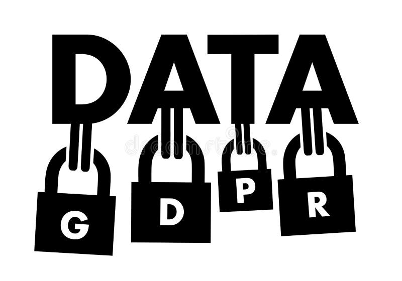 GDPR stock vector. Illustration of secure, text, control - 108536792