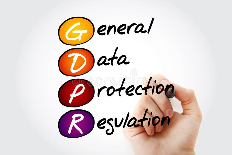 GDPR - General Data Protection Regulation Acronym with Marker ...