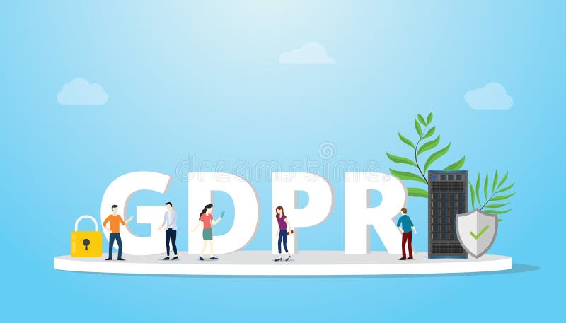 Gdpr General Data Protection Regulation Concept with Big Text and Team ...