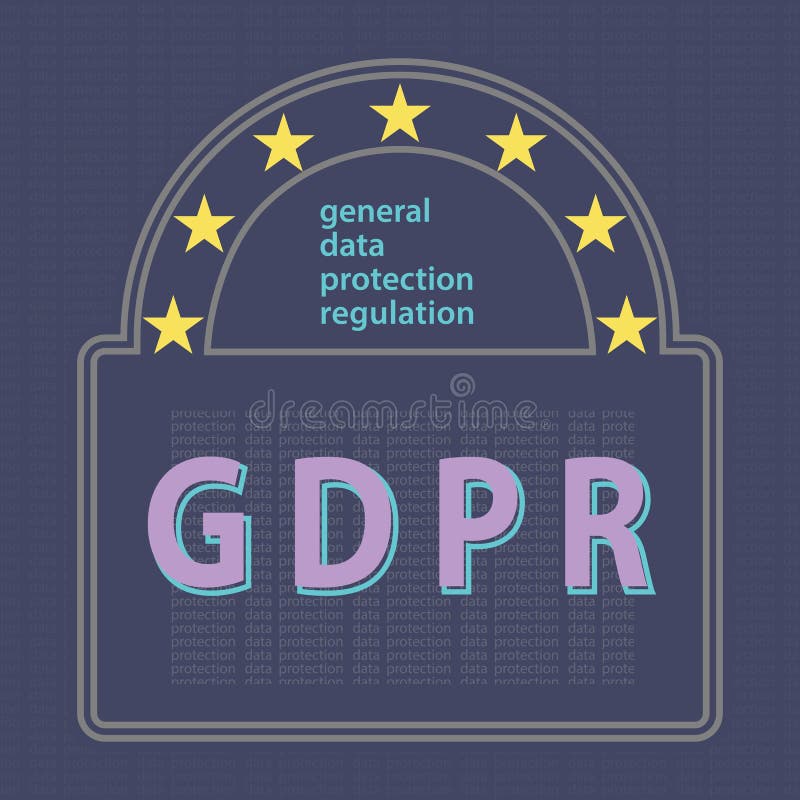 GDPR General Data Protection Regulation Concept Vector Illustrat Stock ...