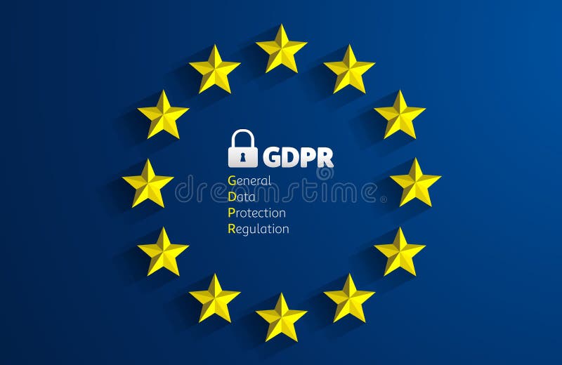 GDPR - General Data Protection Regulation. EU Flag Stock Vector ...