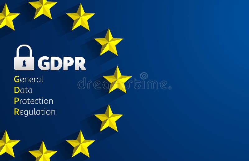 GDPR - General Data Protection Regulation. EU Flag Stock Vector ...