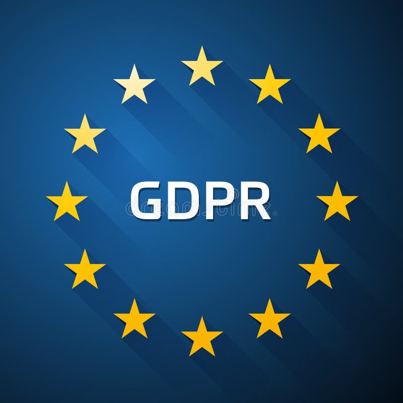 GDPR - General Data Protection Regulation. EU Flag Stock Illustration ...