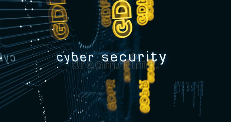 GDPR Data Protection Symbols Loop Cyber Concept Stock Video - Video of ...