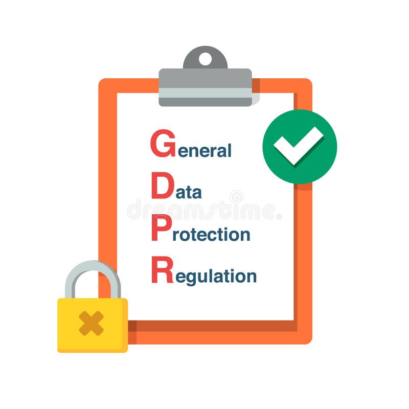 GDPR General Data Protection Regulation. Vector Flat Design ...