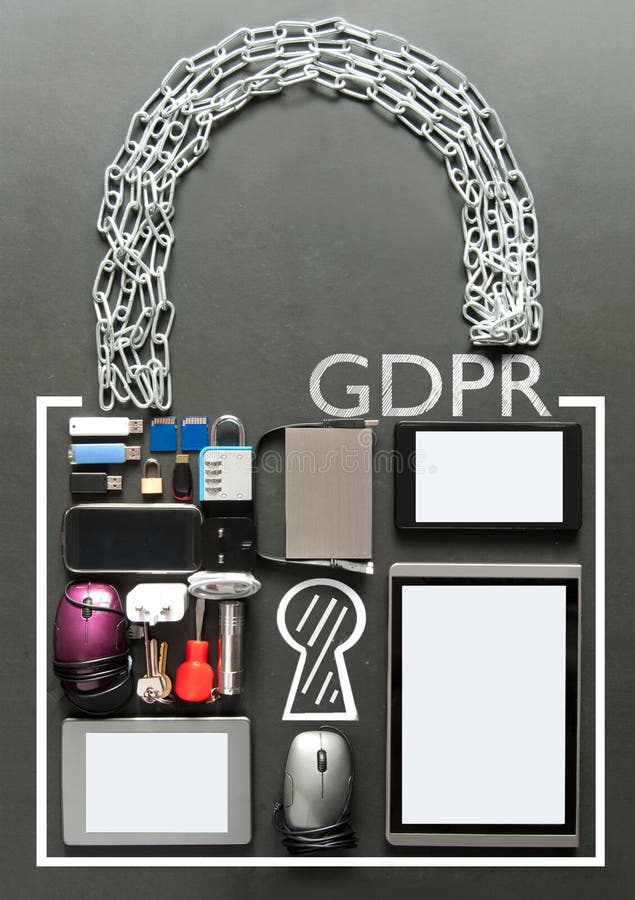 GDPR General Data Protection Regulation Padlock Concept Stock Photo ...