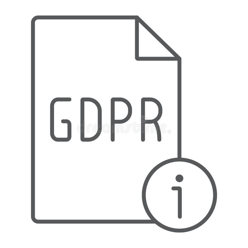 Gdpr Thin Line Icon Set, General Data Protection Regulation Symbols ...