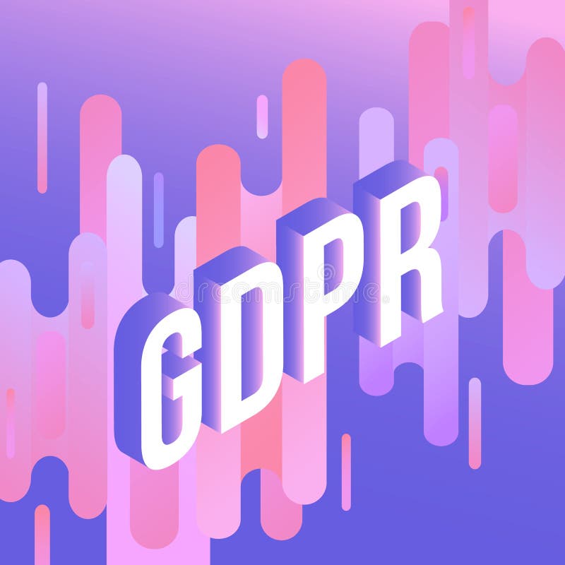 GDPR Isometric Gradient Text Design on Abstract Geometric Violet Fluid ... GDPR Isometric Gradient Text Design on Abstract Geometric Violet Fluid ...