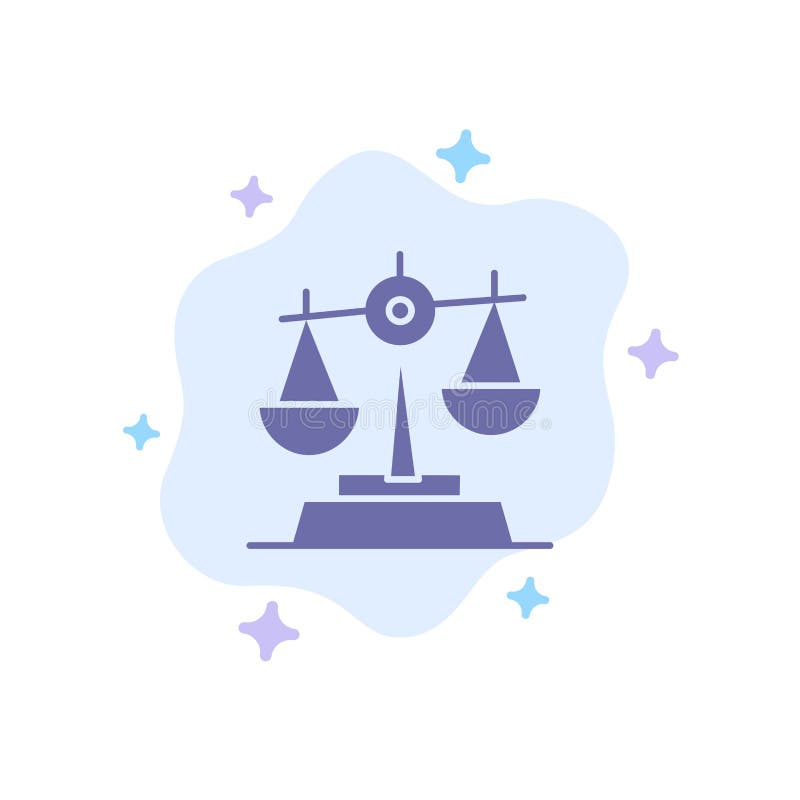 Gdpr, Justice, Law, Balance Blue Icon on Abstract Cloud Background ...