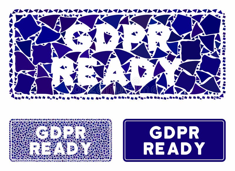 GDPR Ready Rounded Rectangle Mosaic Icon of Rugged Items Stock Vector ...