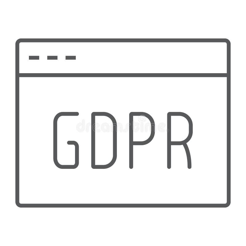 Gdpr Thin Line Icon Set, General Data Protection Regulation Symbols ...