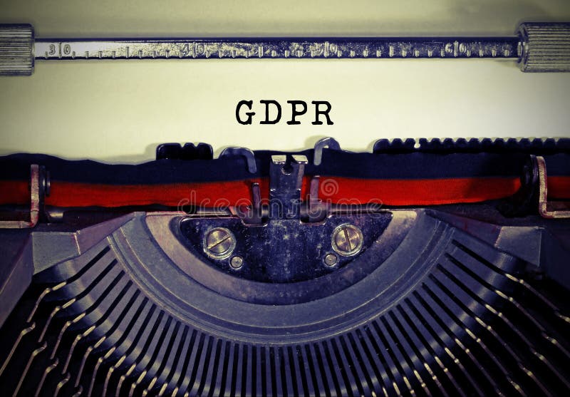 GDPR Text Written with an Old Typewriter and Vintage Effect Stock Photo ...
