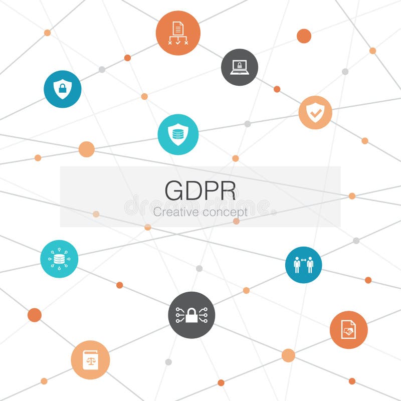 GDPR Trendy Web Template with Simple Stock Vector - Illustration of ... GDPR Trendy Web Template with Simple Stock Vector - Illustration of ...