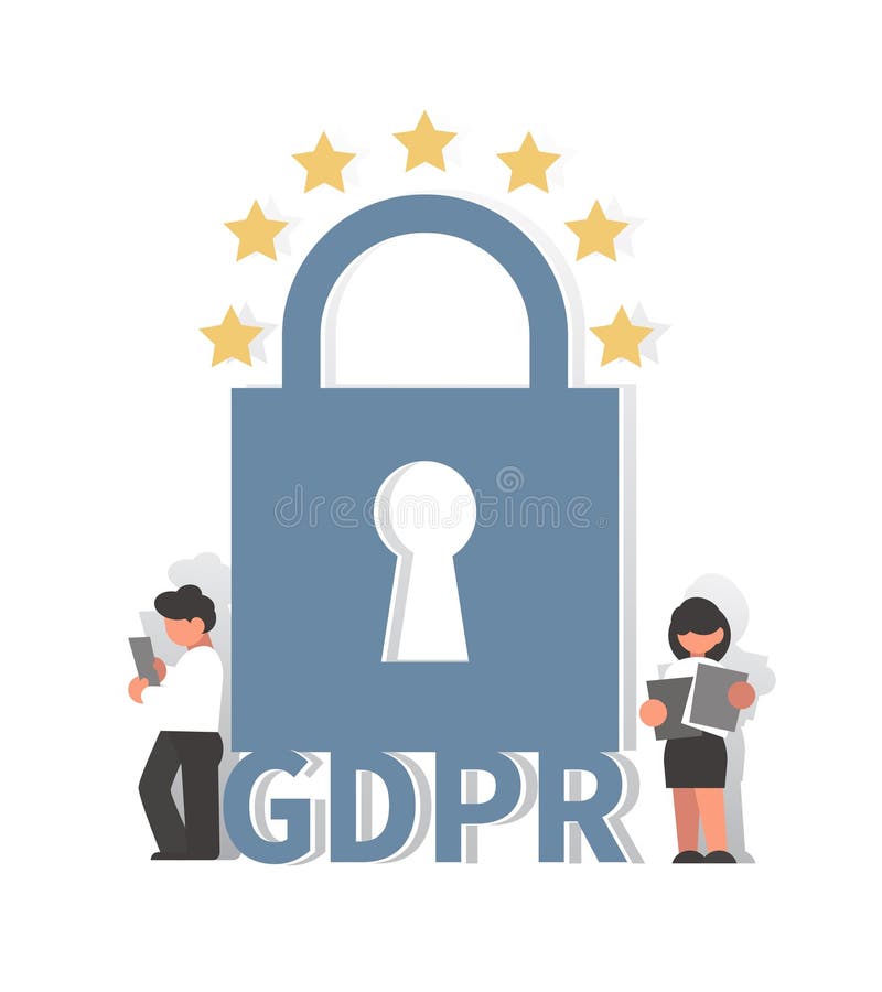GDPR - vector illustration stock vector. Illustration of information ...