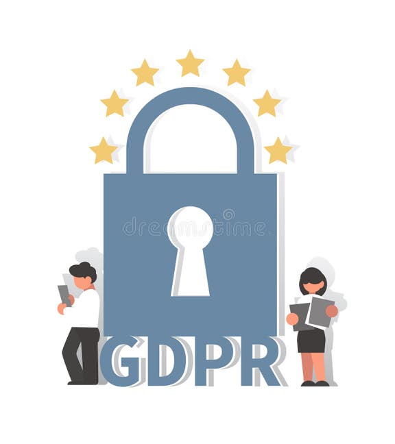 GDPR - vector illustration stock vector. Illustration of information ...