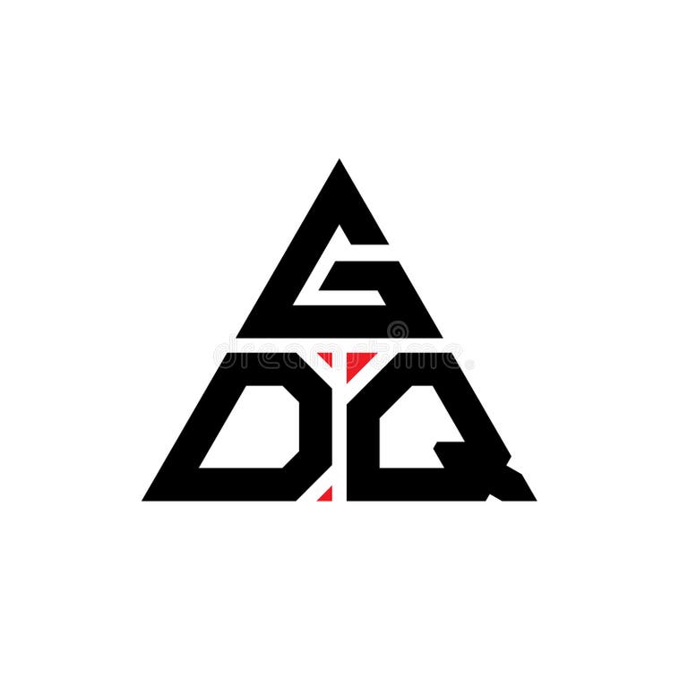 GDQ Triangle Letter Logo Design with Triangle Shape. GDQ Triangle Logo ...