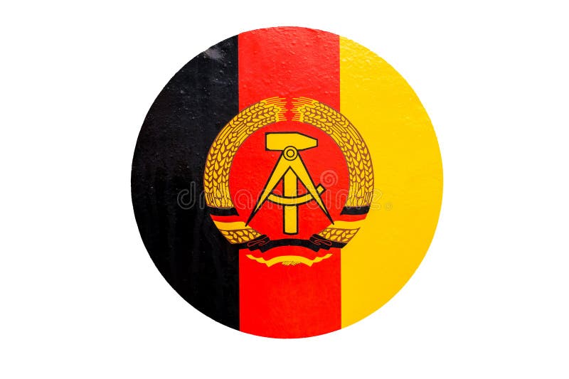 GDR Flag Isolated on White Background Stock Illustration - Illustration ...