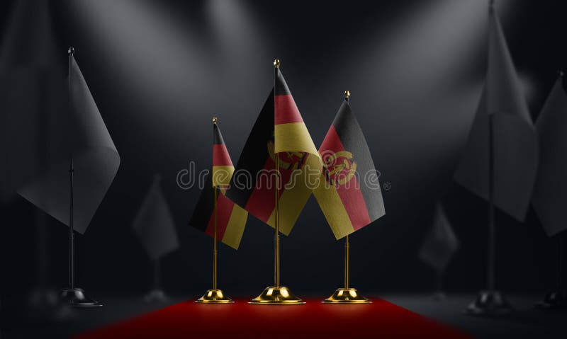 The GDR National Flag on the Red Carpet Stock Image - Image of voting ...