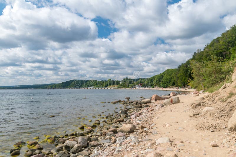 Gdynia Orlowo Beach at Summer Time Stock Photo - Image of europe ...