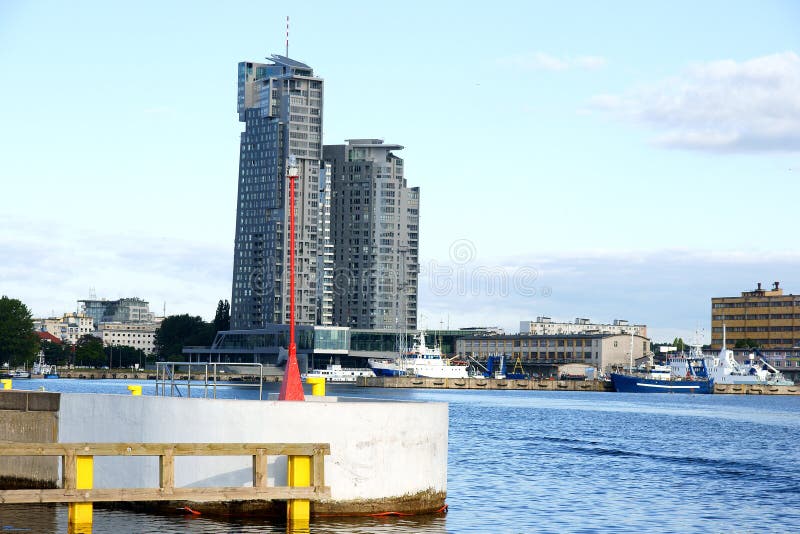 Gdynia Port stock image. Image of hmury, tourism, wharf - 27780115