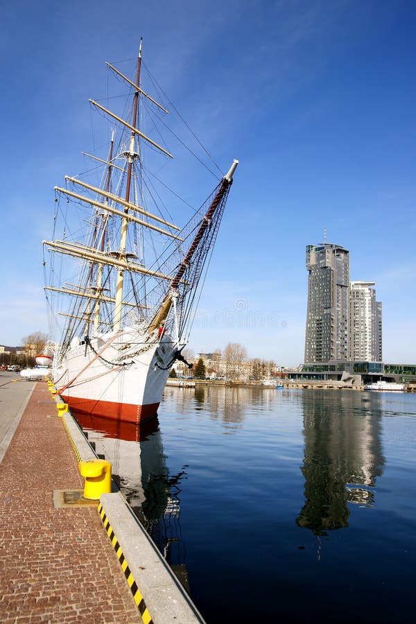 Gdynia Port stock image. Image of blue, polish, pomorza - 30413937
