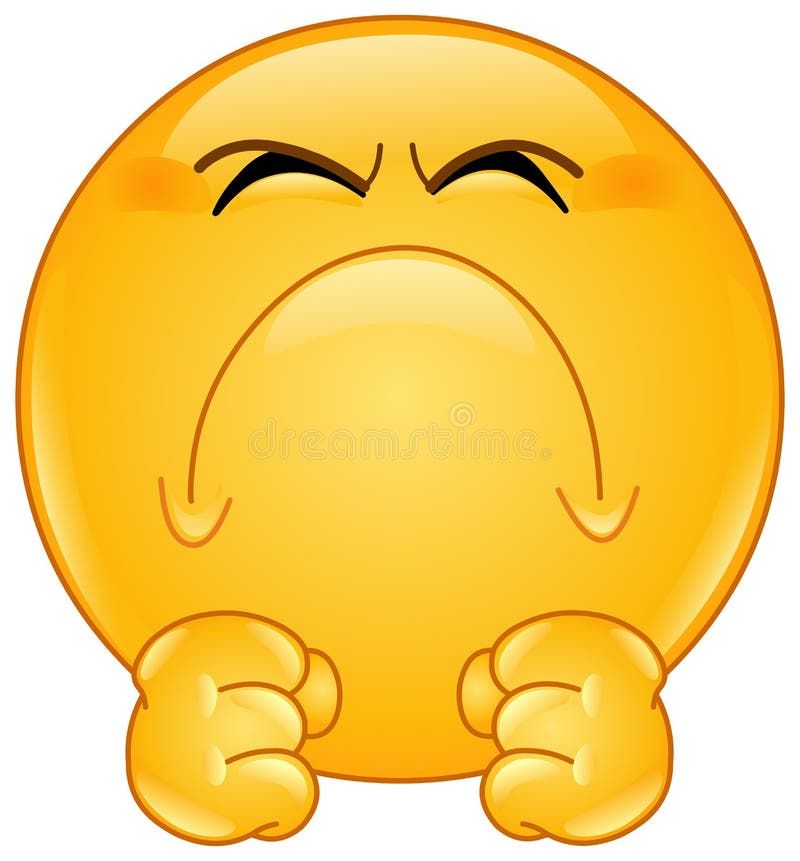 Geïrriteerde emoticon vector illustratie. Illustration of negatief ...