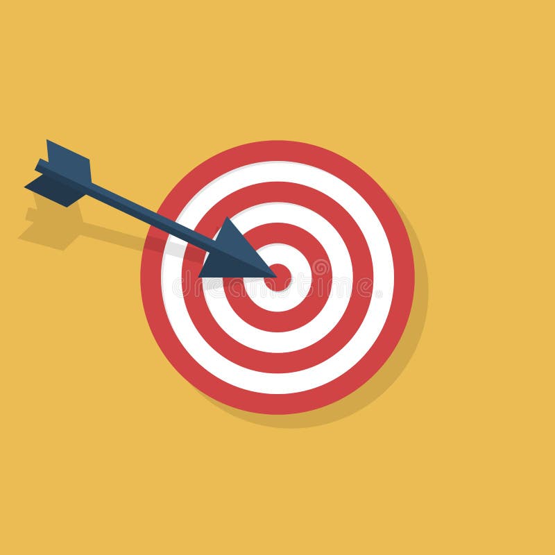 Doel, Uitdaging, Objectief Pictogram Vector Illustratie - Illustratie ...