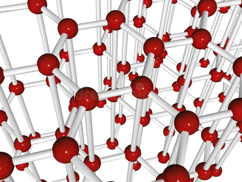 Geïsoleerd 3D Model Van Een Kristalrooster Van Grafiet Stock ...