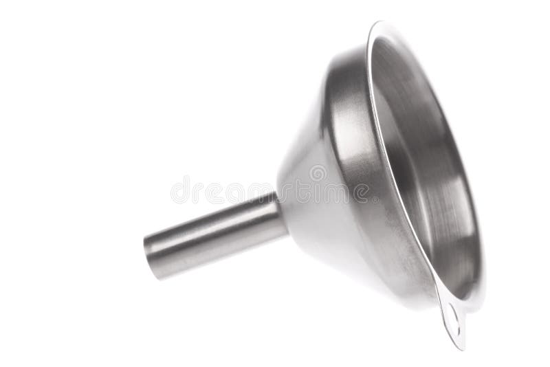 Metalen Trechter Geïsoleerd Stock Afbeelding - Image of hulpmiddel ...