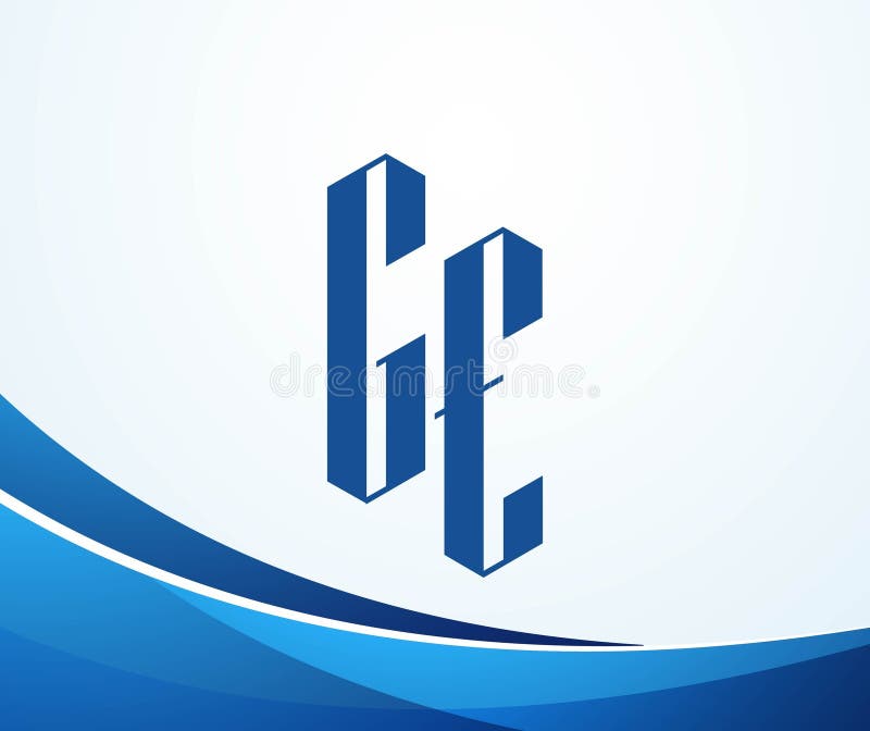 GE Alphabet Letter Logo Design Template Elements Stock Vector ...